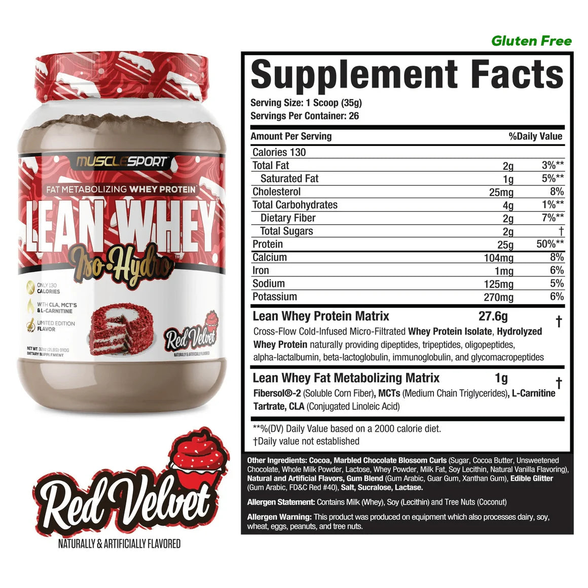 Musclesport - Lean Whey™ Iso Hydro Gourmet Protein 2lb